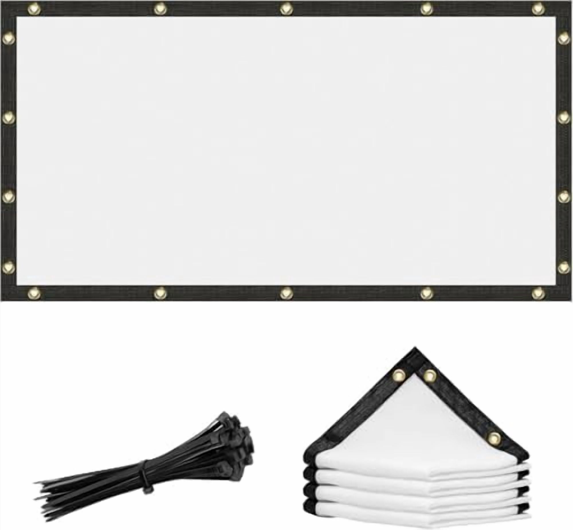 5' x 16' White Custom Size Shade Cloth with Grommets - 90% Sunblock ...