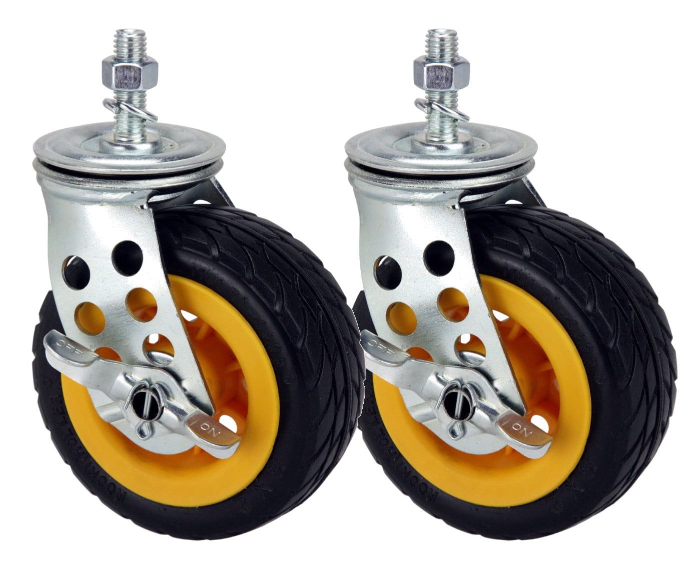 5" x 2" Ground Glider wide Caster w/brake (Upgrade for R8, R10) - 2pk ...