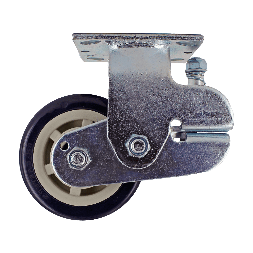 5" x 2" Polyurethane Spring Loaded Rigid Caster with Zinc Plated Steel ...