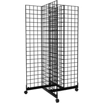 White Triangle Wire Grid Tower with Base and Casters - Walmart.com