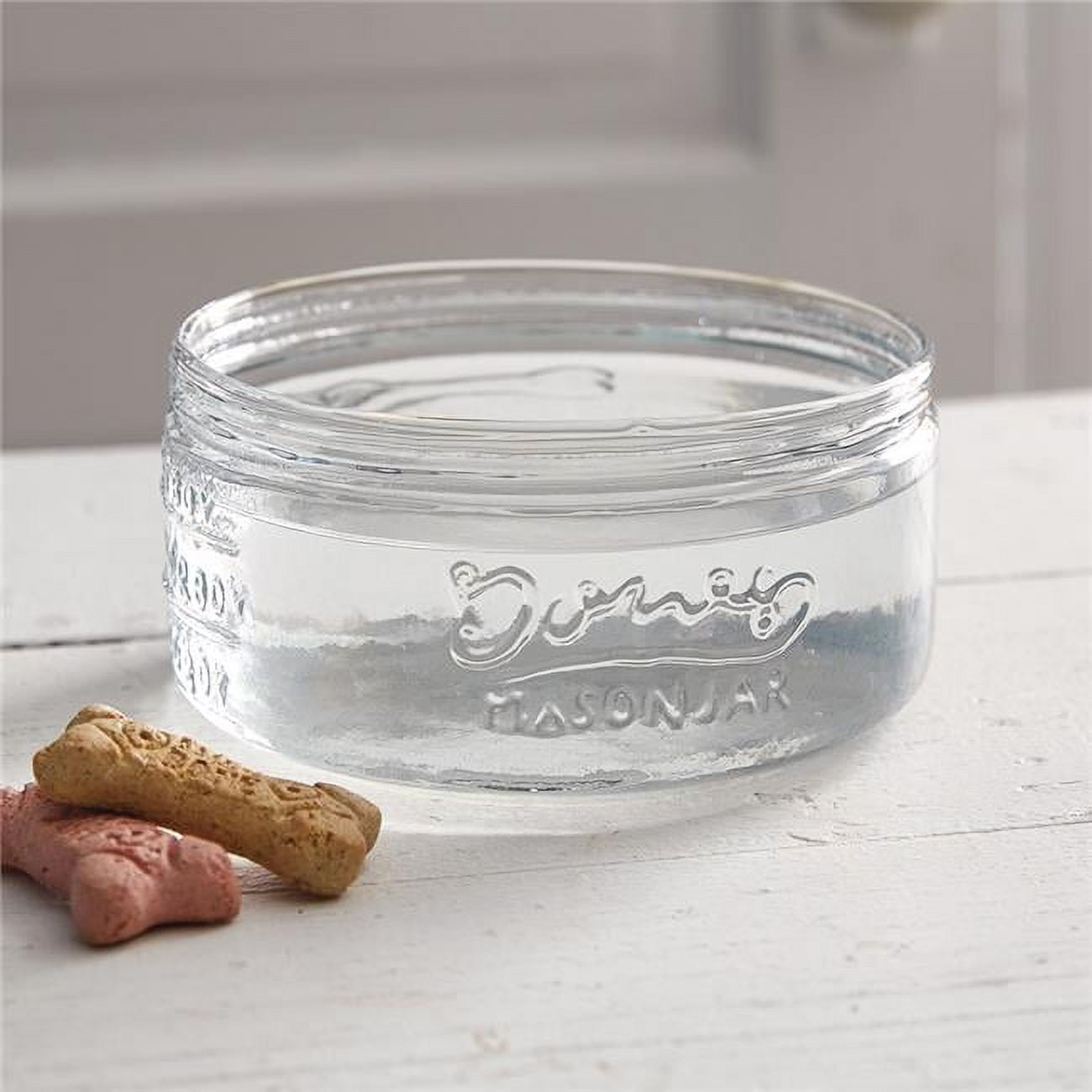 5 x 2 in. Bones Mason Jar Dog Bowl - Walmart.com