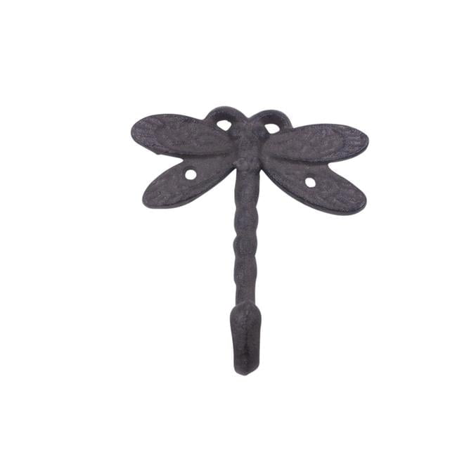 5 x 2 x 4 in. Cast Iron Dragonfly Decorative Metal Wall Hooks - Walmart.com