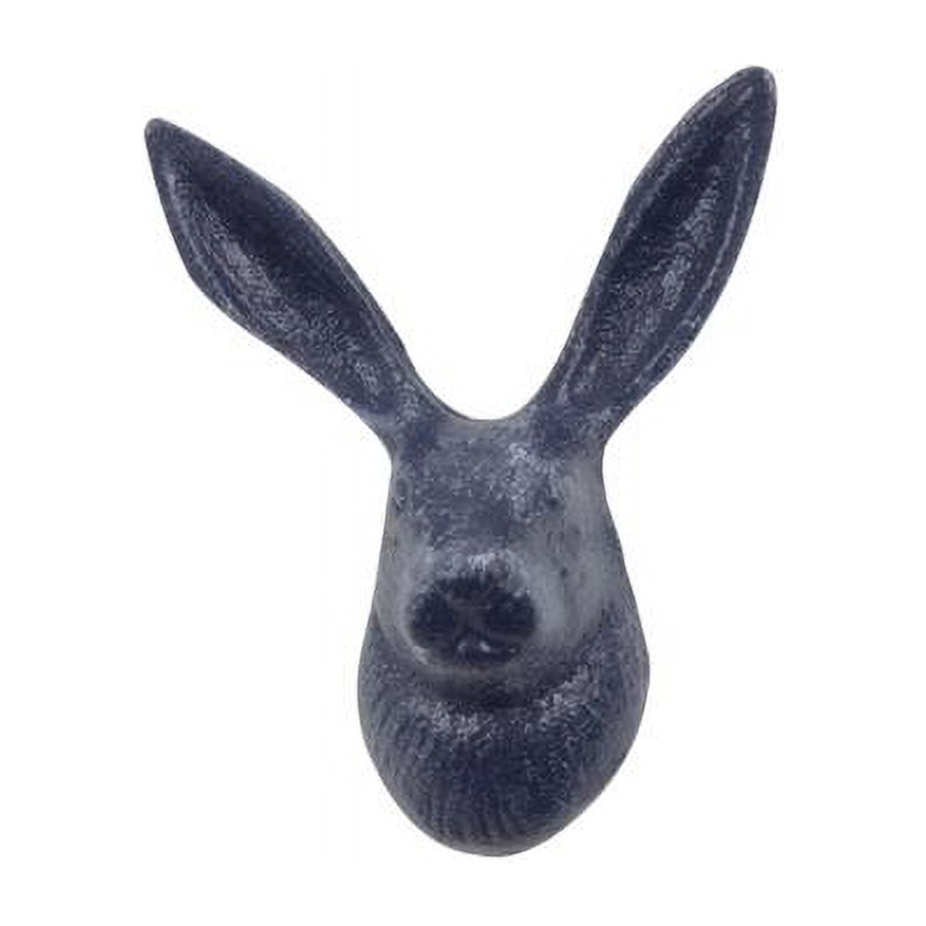 5 x 2 x 4 in. Rustic Dark Blue Cast Iron Decorative Rabbit Hooks ...