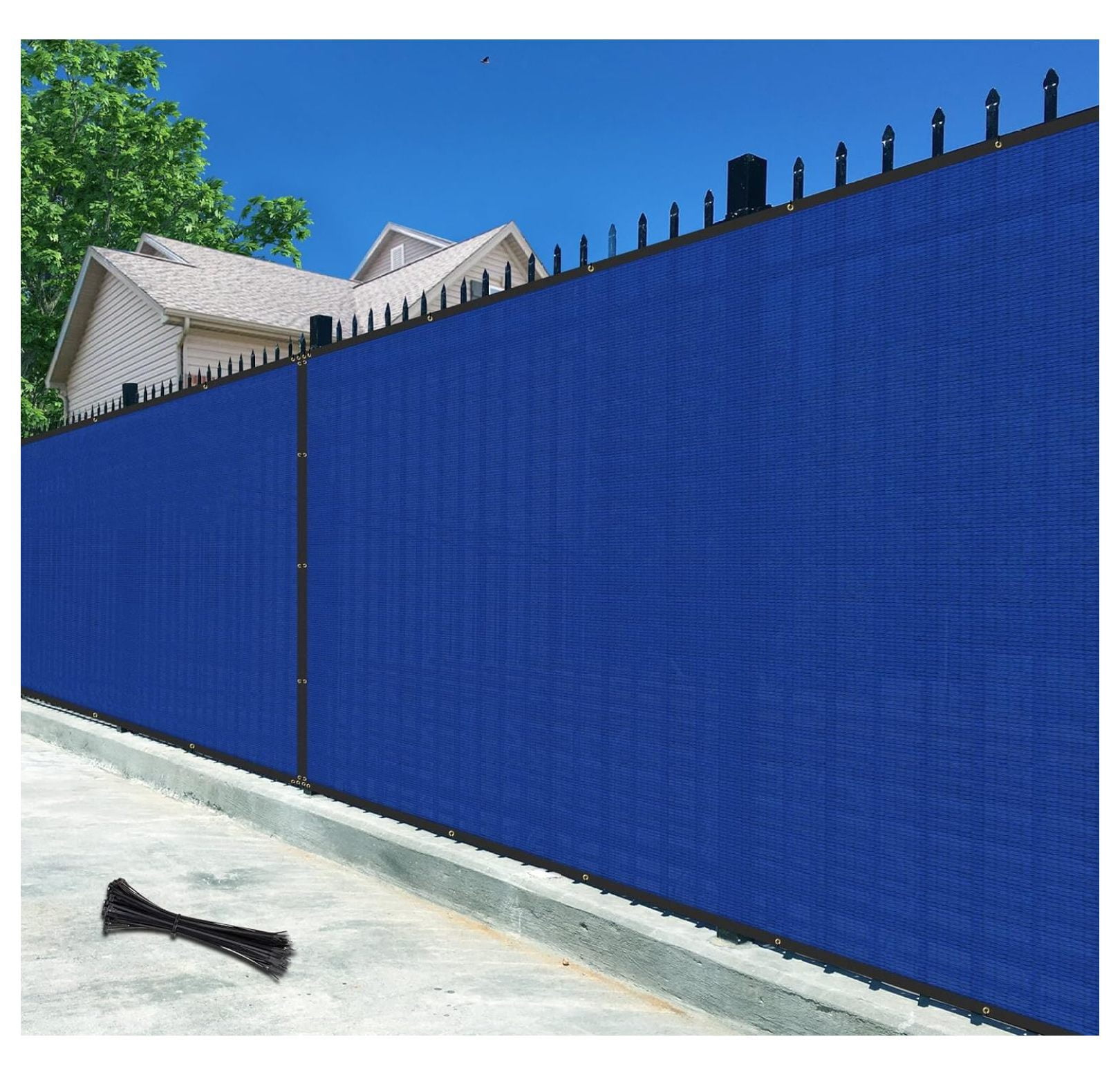 5' x 20' Blue Privacy Fence Screen 150GSM Net Fencing 88% Privacy ...