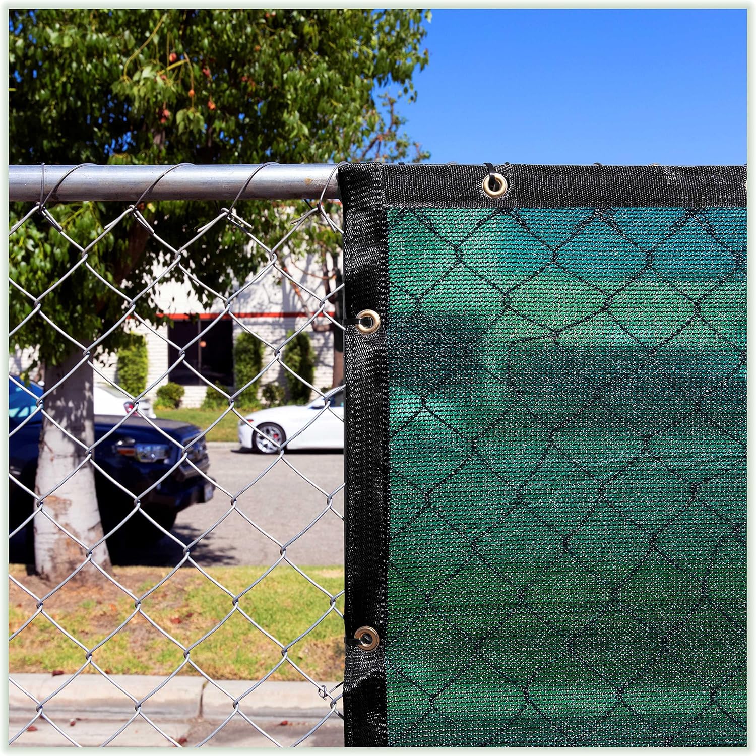 5' x 20' Green Shade Cloth with Grommets - 90% Sunblock, Durable Mesh ...