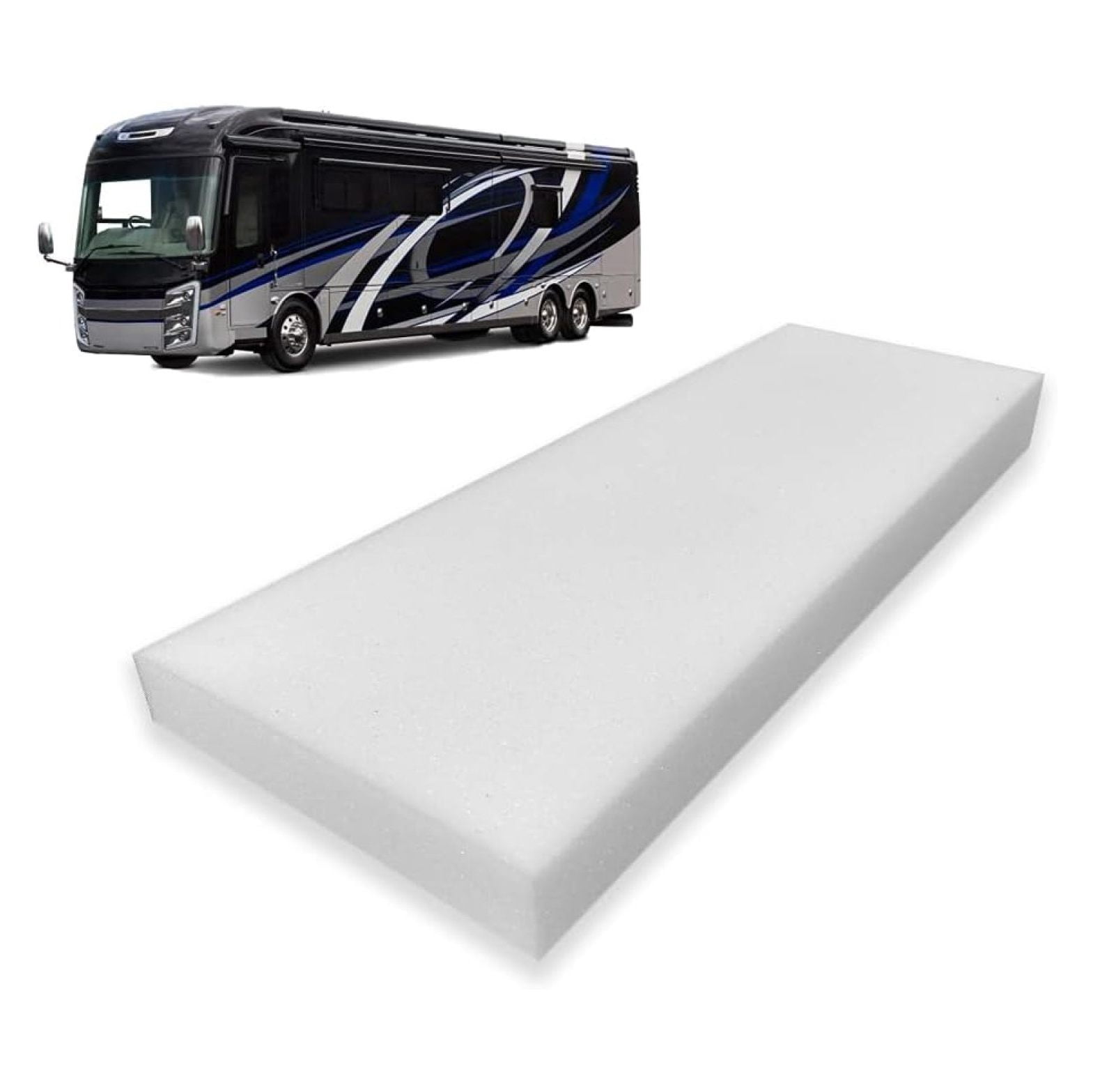 5” x 24” x 72” Truck, Camper, RV High Density Foam Bunk Mattress ...