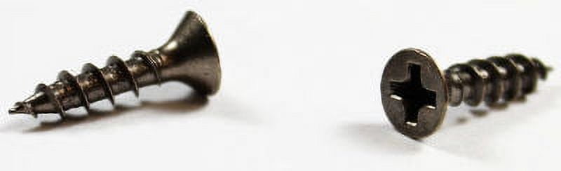 #5 x 3/4" Deep Thread Wood Screws / Phillips / Flat Head / Steel ...