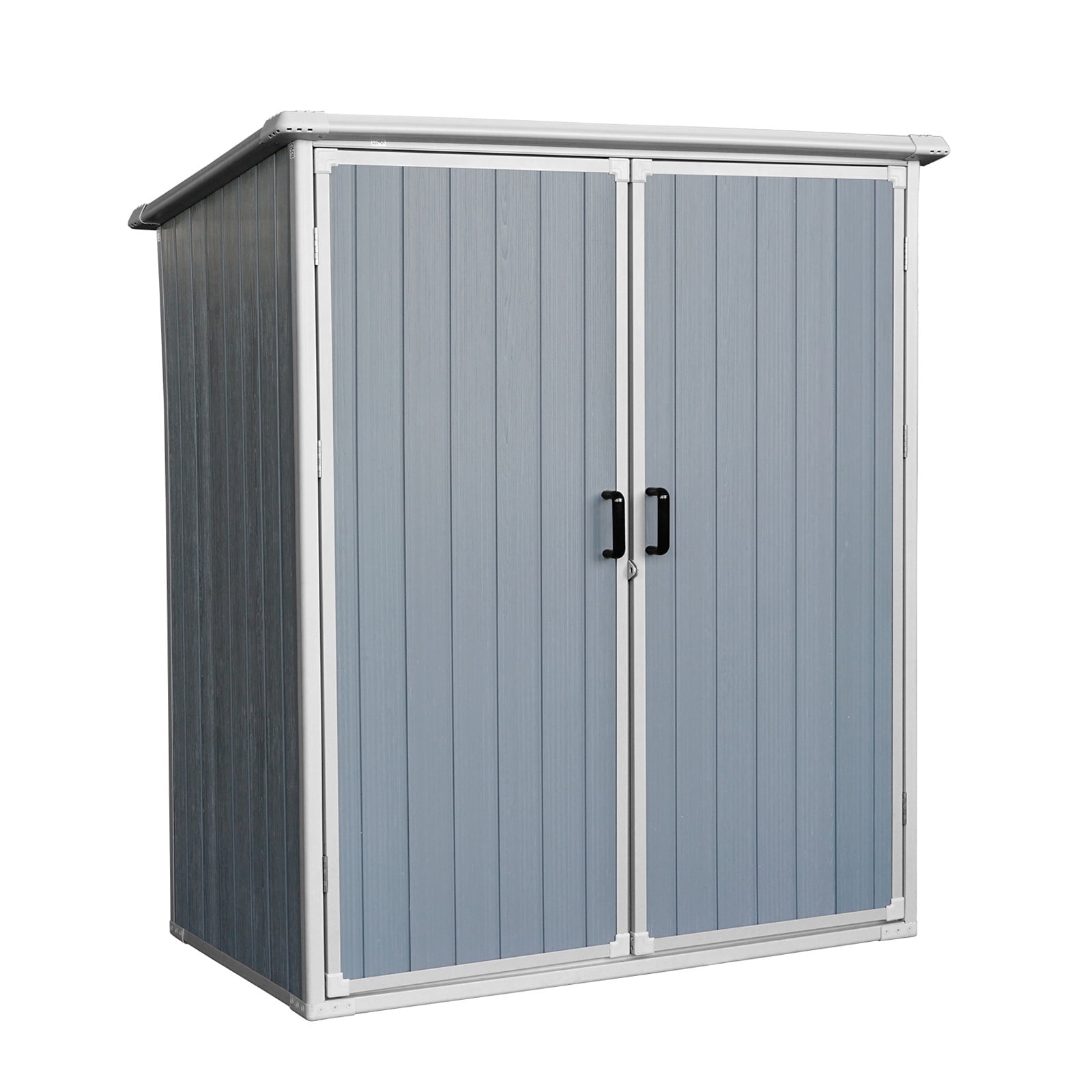 5 x 3 FT Resin Storage Shed, Outdoor Plastic Shed with Floor, Resin ...