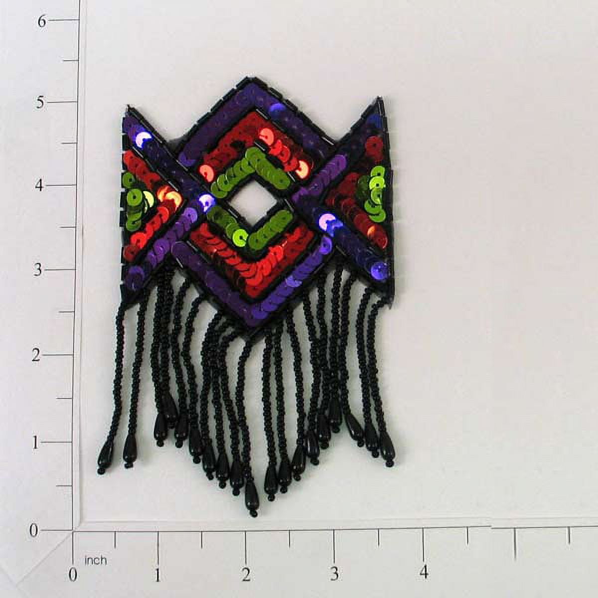 5" x 3" Native Inspired with Fringe Sequin Applique/Patch - Walmart.com