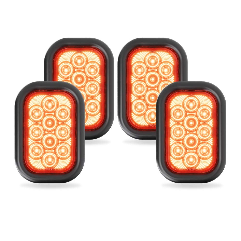 5" x 3" Red IFF17 10 LED Trailer Light - DOT Approved Rectangular Truck ...