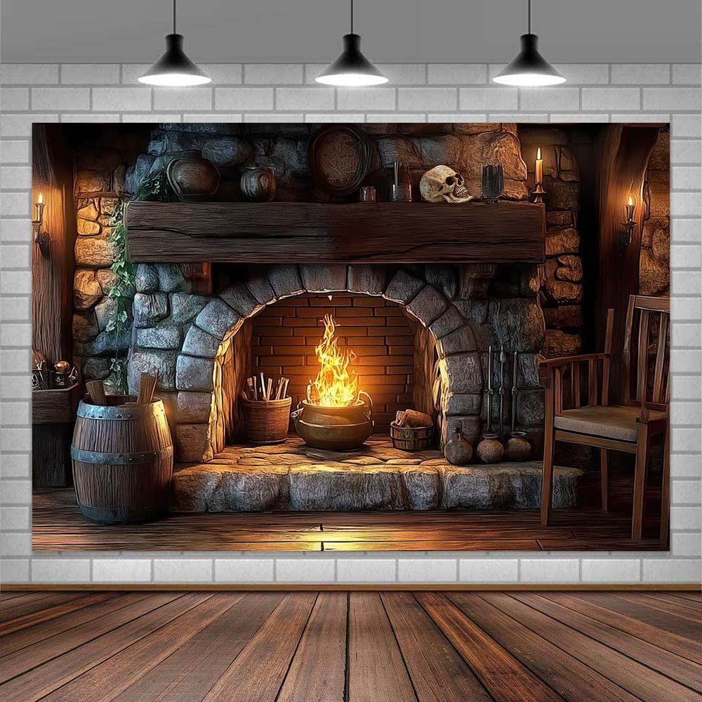 10 x 6.5ft Gothic Witch's Room Photography Backdrop, Haunted House ...