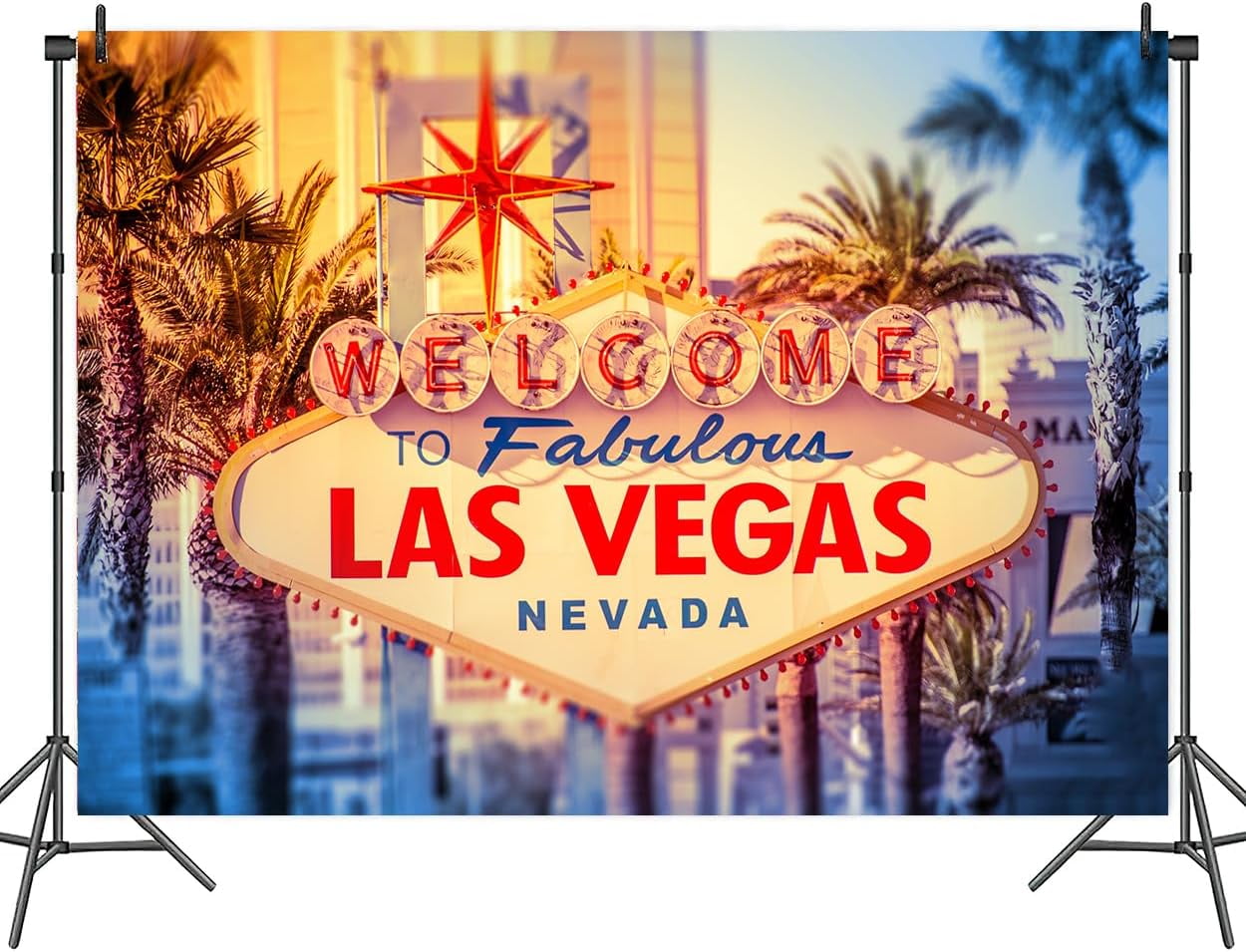 5 x 3 ft Las Vegas Night City Party Photography Backdrop Welcome to Las ...