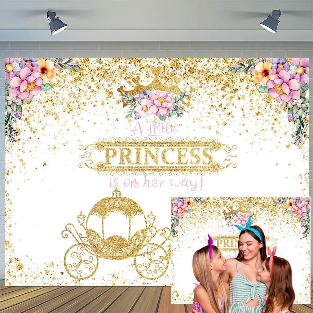 5 x 3 ft Princess Baby Shower Photo Backdrop Photography Background, A ...