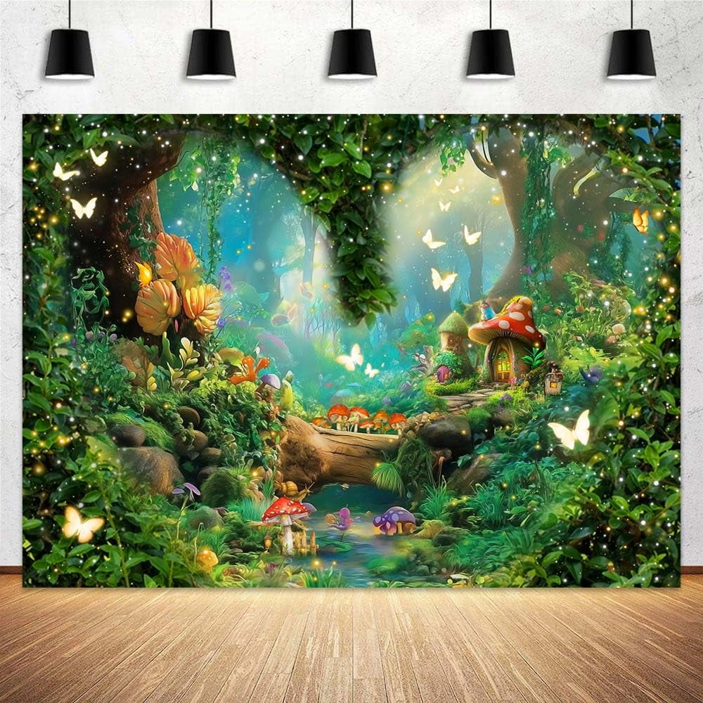 5 x 3 ft Spring Forest Enchanted Backdrop Enchanted Fairy Tale Woodland ...