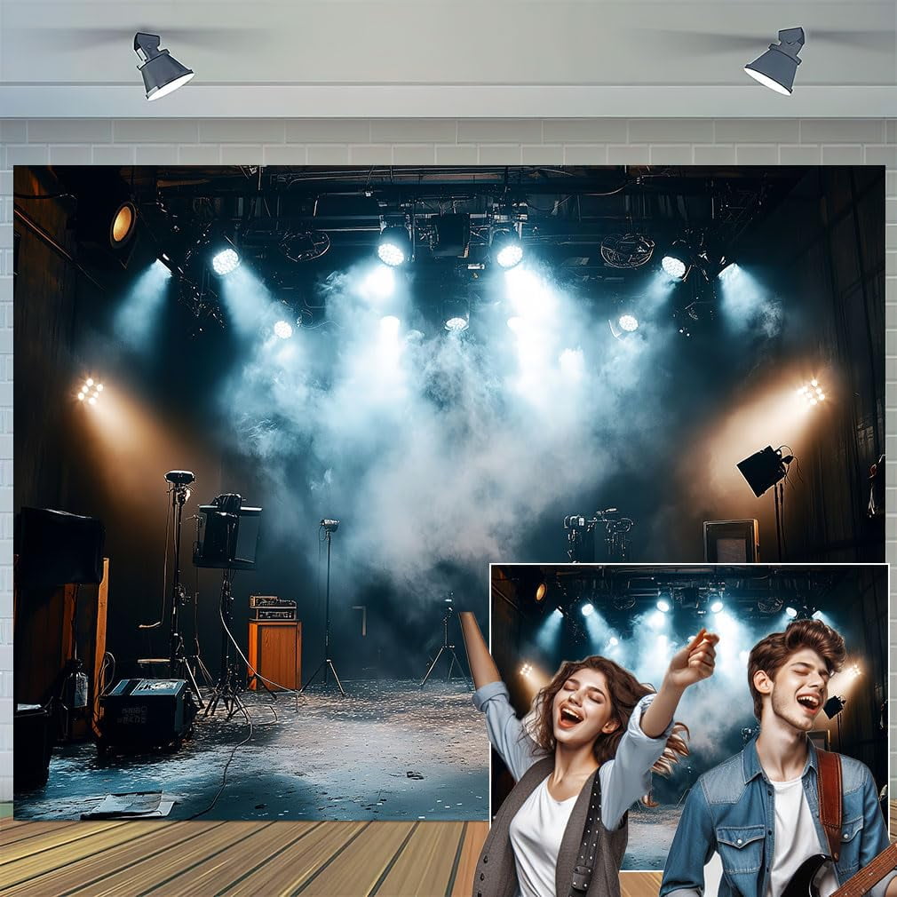 5 x 3 ftStage Photo Backdrop Photography Karaoke Night Background ...