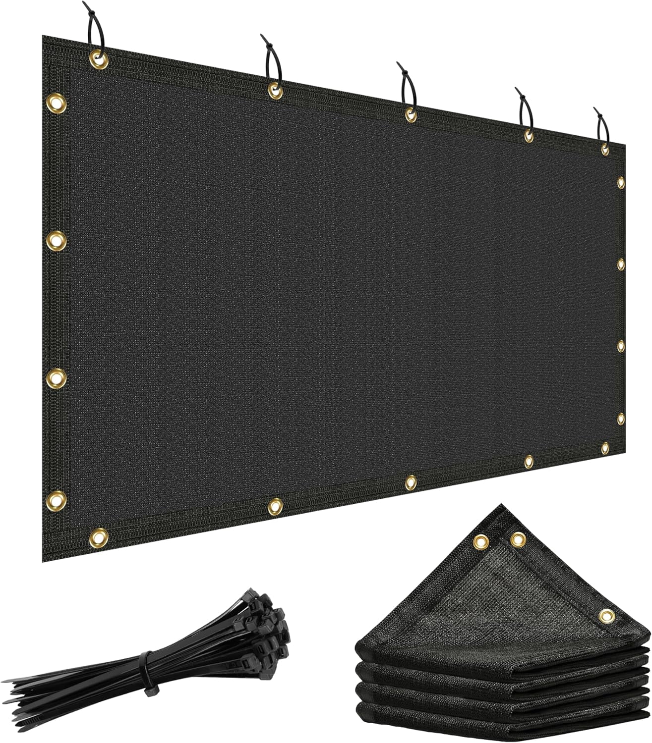 **5' x 30' black 90% shade cloth, custom size shade tarp for dog kennel ...