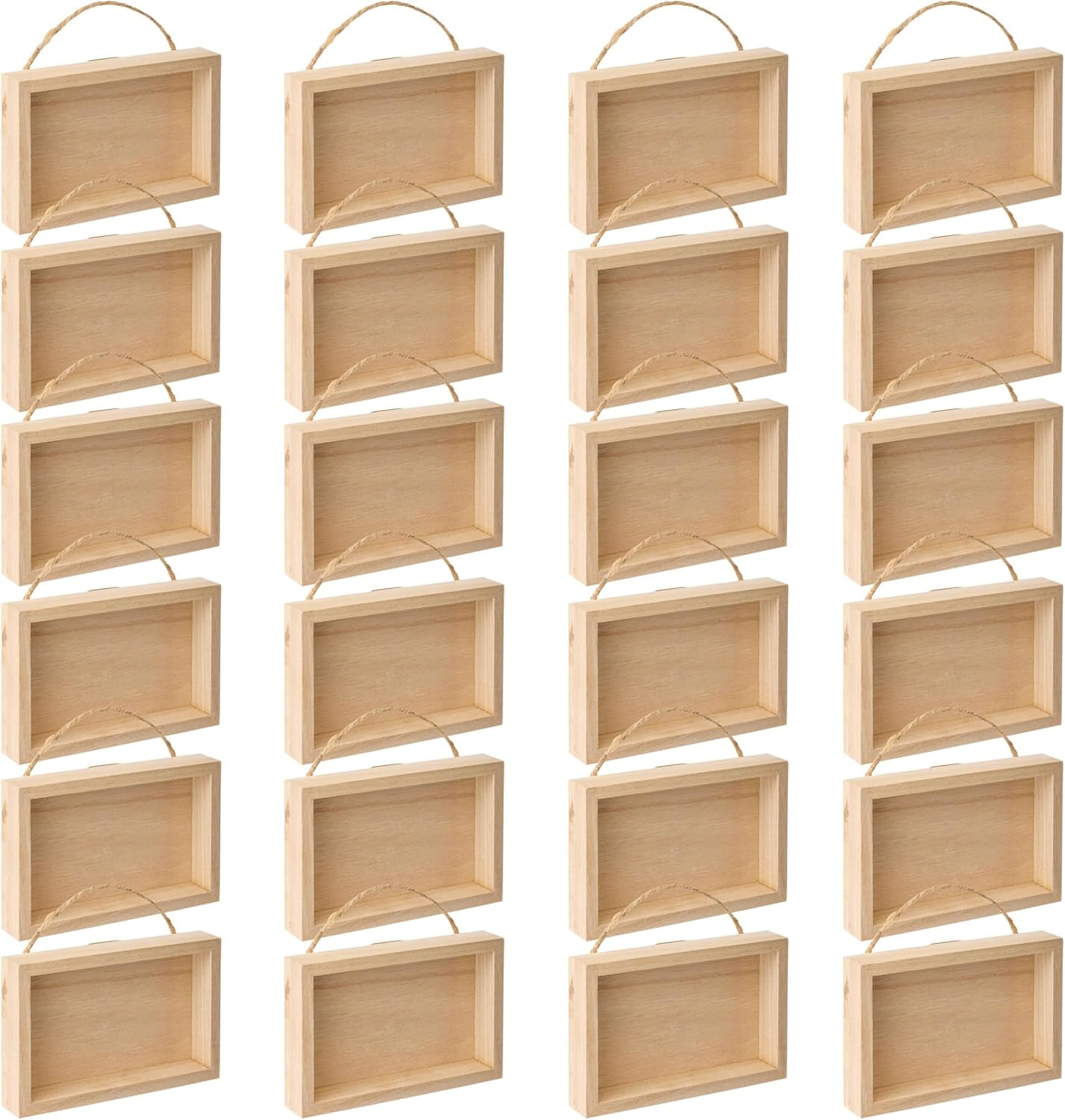 5” x 4” Unfinished Wooden Rectangle Shadow Box Picture Frame by Make Market - Ready-to-Finish ...