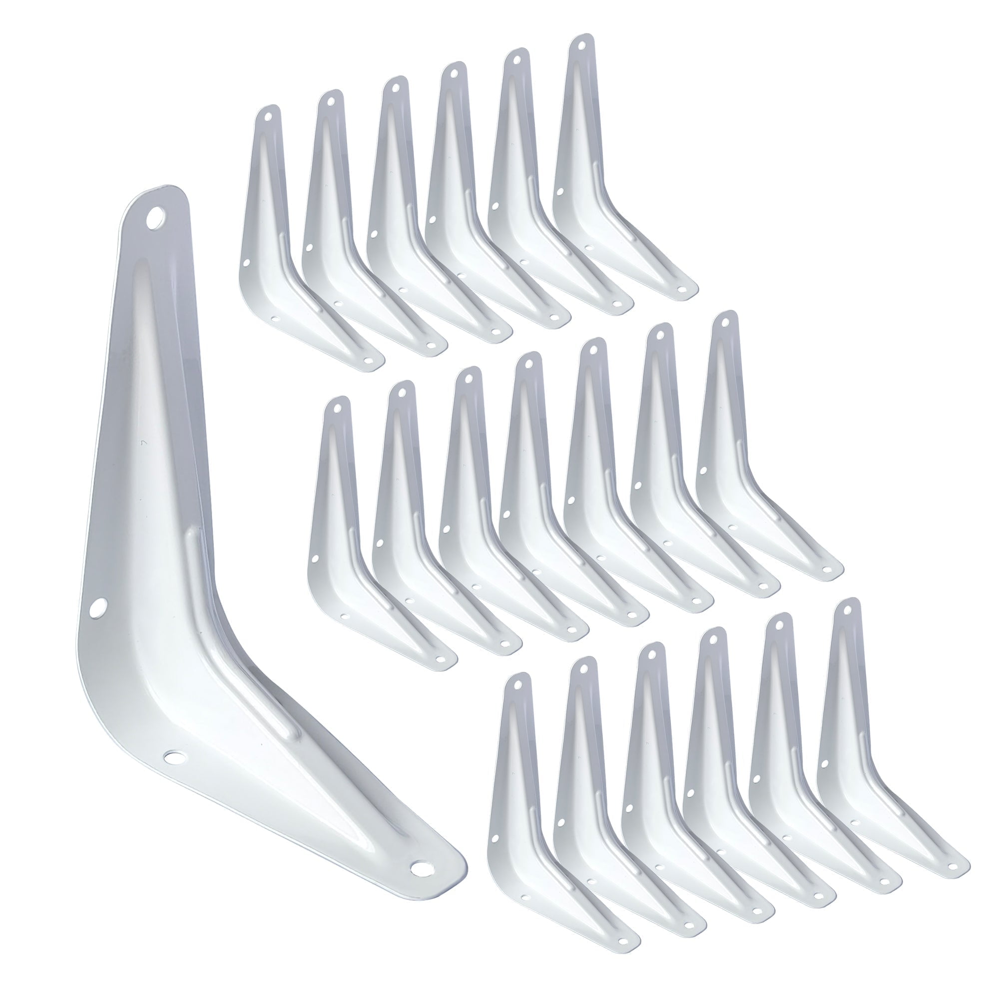 Dynaforge 20 Pack White 5x4 in. Heavy Duty Dual Rib Floating Shelf ...