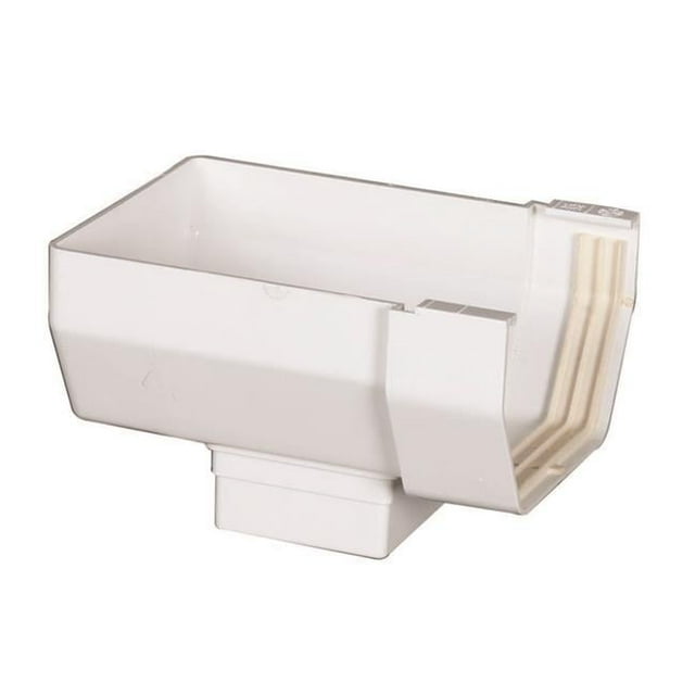 5 x 4 x 5 in. Vinyl Gutter Outlet Assembly, White - Pack of 10 ...