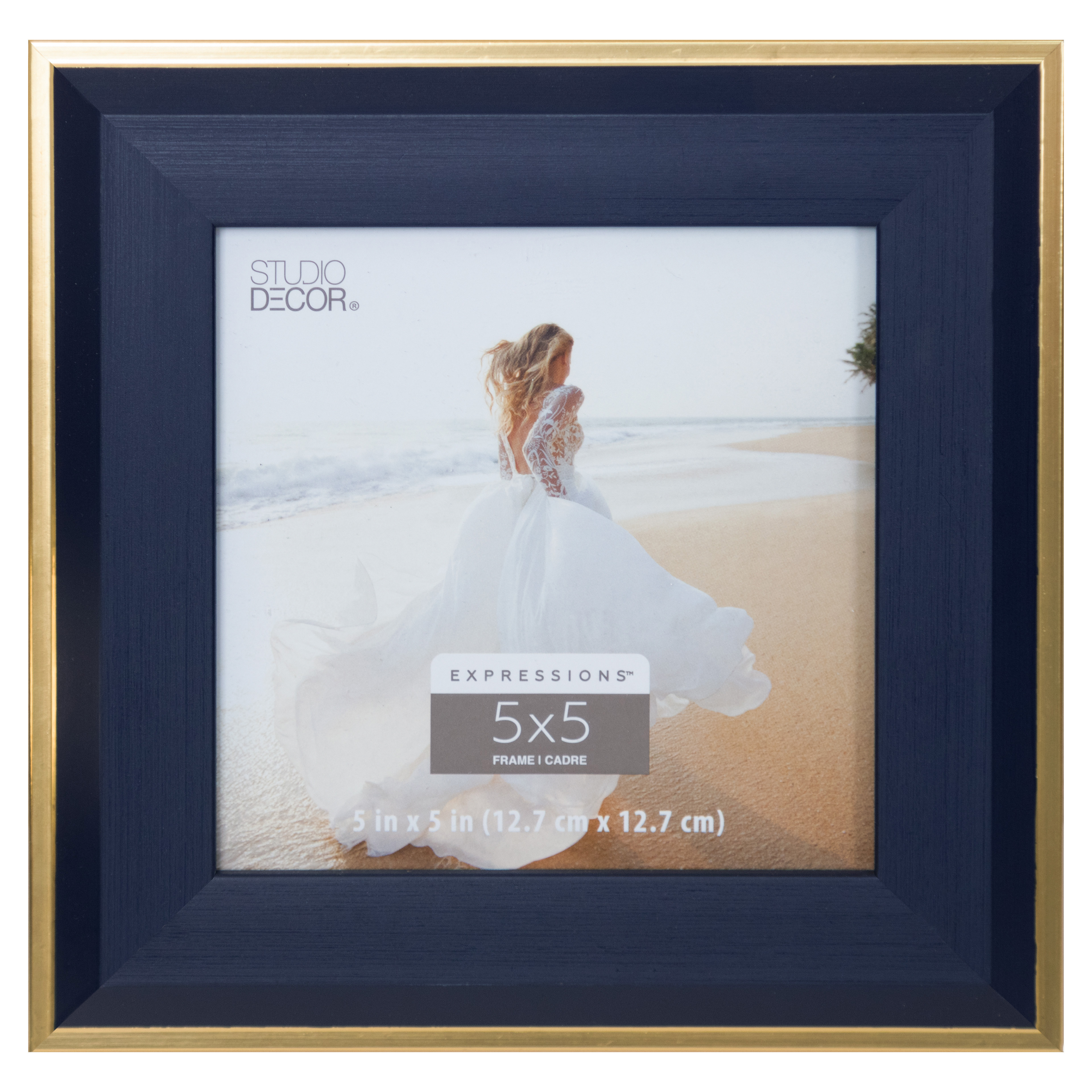 5" x 5" Gold Trimmed Navy Blue Expressions Picture Frames by Studio ...