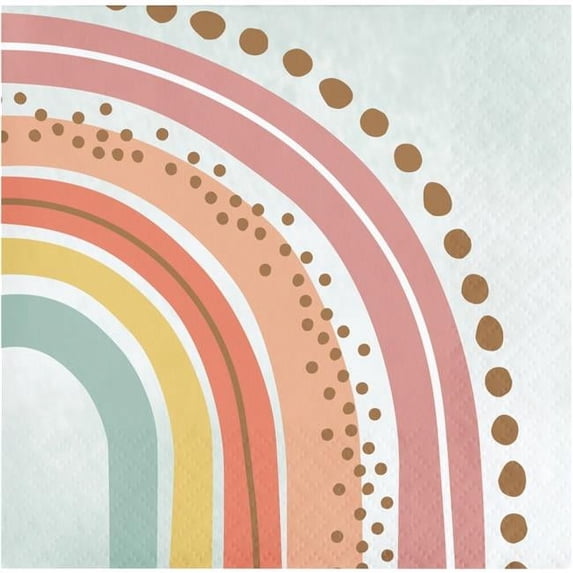 5 x 5 in. Boho Rainbow Beverage Paper Napkin - Walmart.com