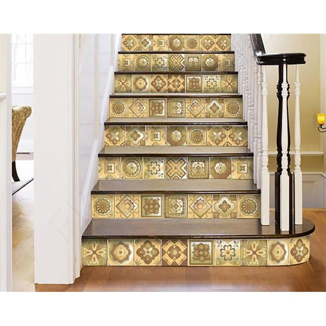 5 x 5 in. Vintage Beige & White Peel & Stick Removable Tiles - Walmart.com