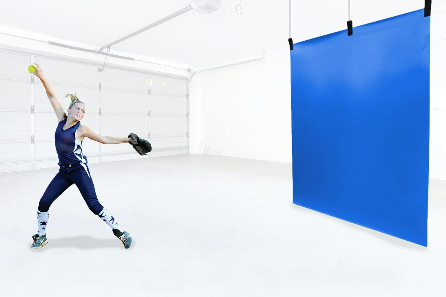 5' x 6' Softball Pitching Trainer Backstop - Garage & Basement Trainer ...