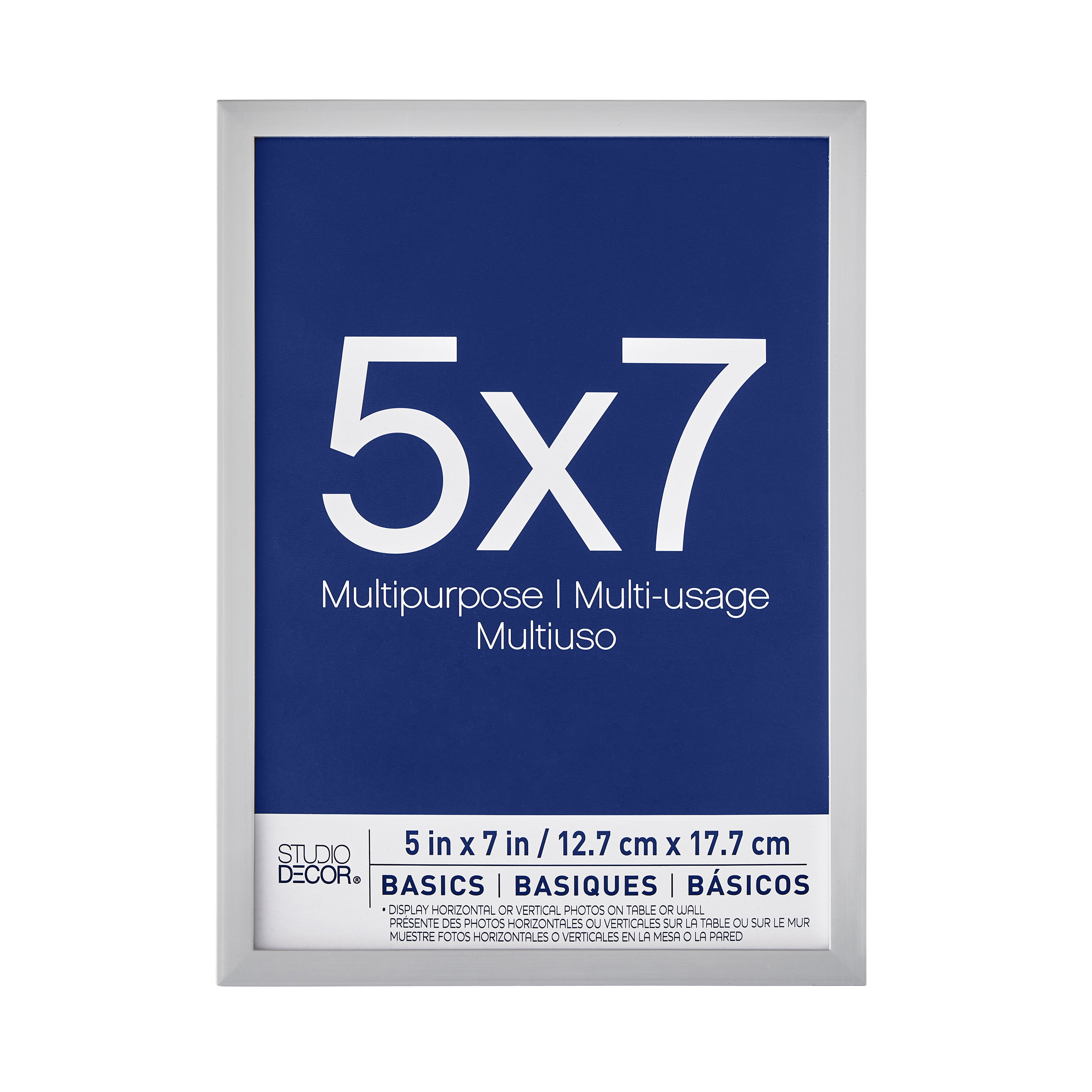 5" x 7" Basics Silver Multipurpose Picture Frame by Studio Decor ...