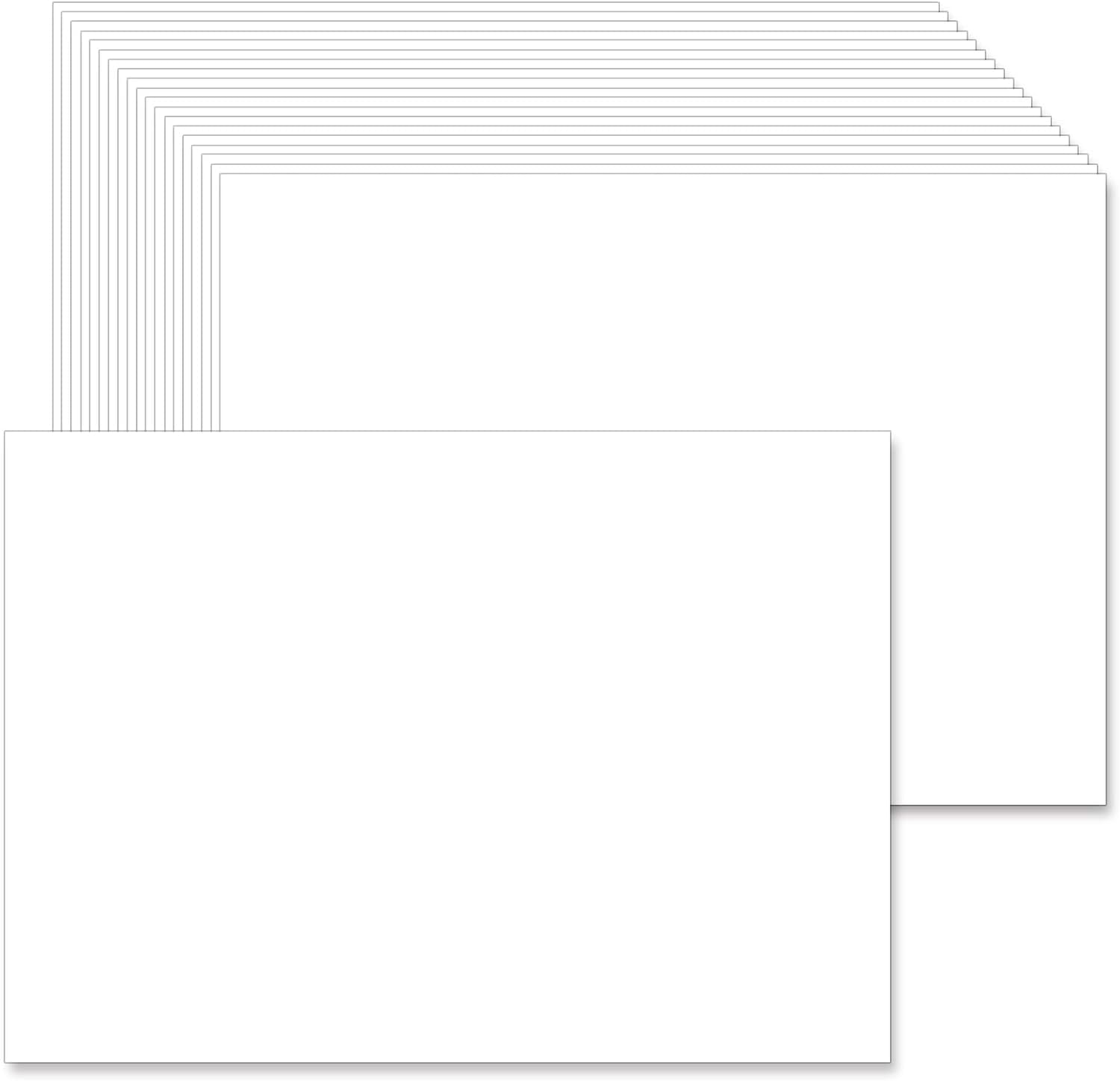 5 x 7 Blank White Card Stock (Set of 50) Thick Paper - 90lb Flat Cards ...