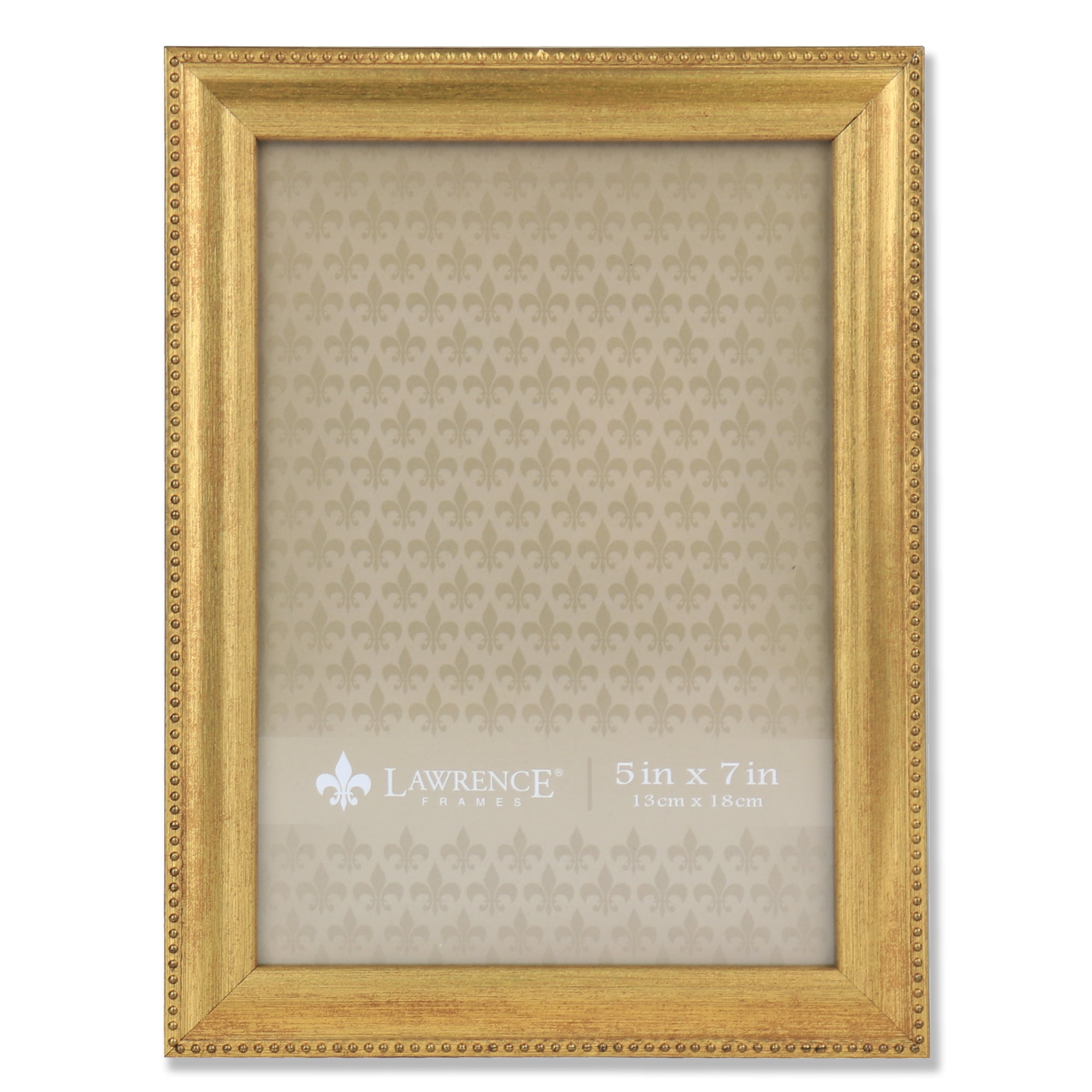 5" x 7" Burnished Gold Picture Frame - Classic Bead Border - Walmart.com