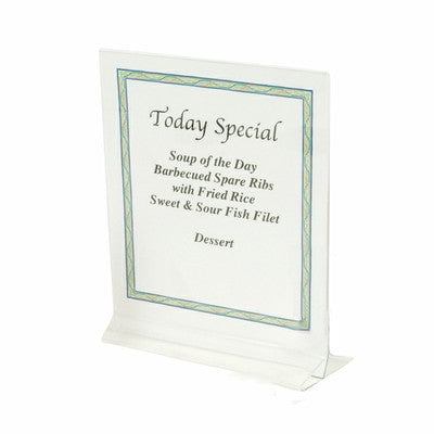 5" x 7" Clear Acrylic Plastic Table Card Menu Flyer Paper Holder ...