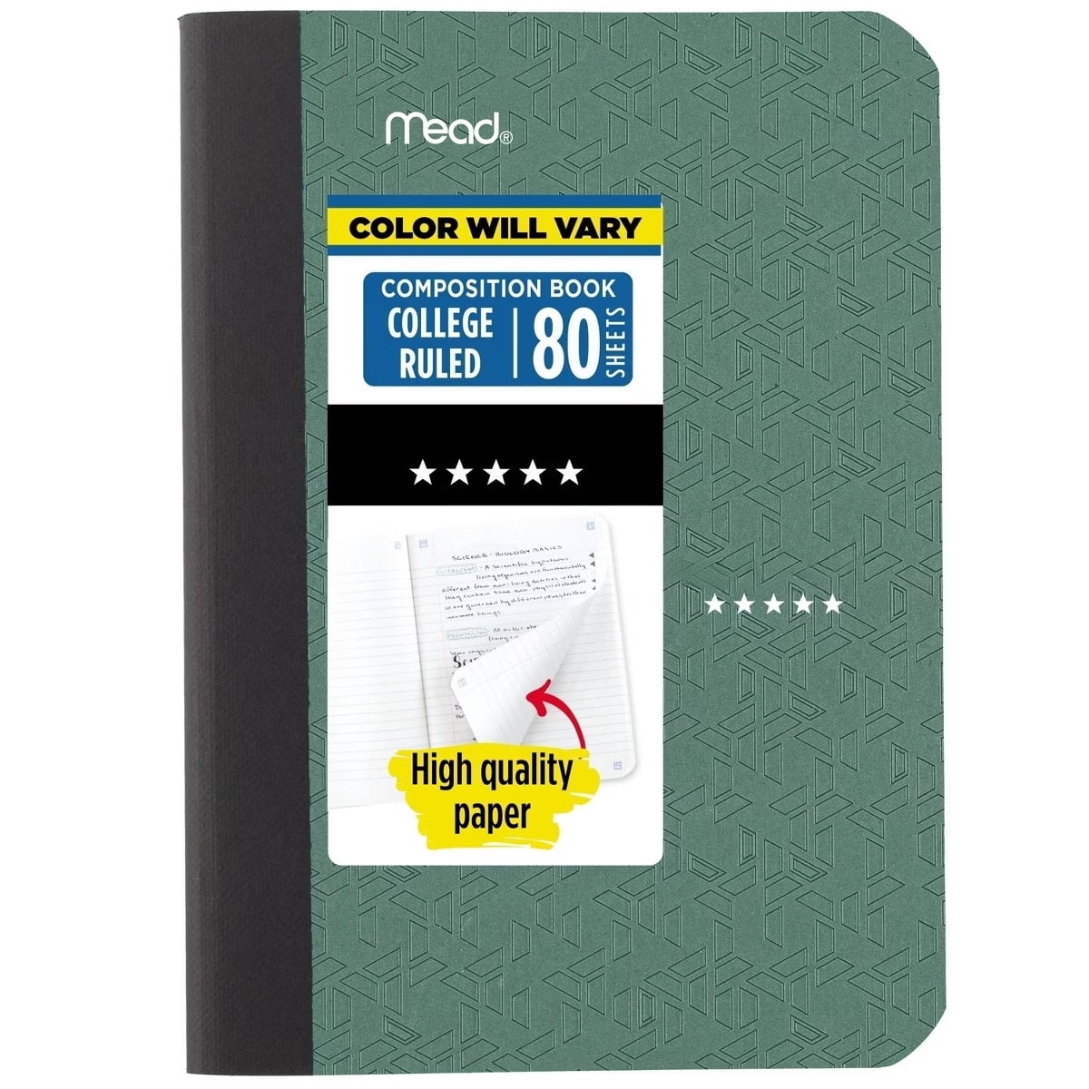 5" x 7" College Ruled Composition Book, Assorted Colors, 80 Pages, Hard ...