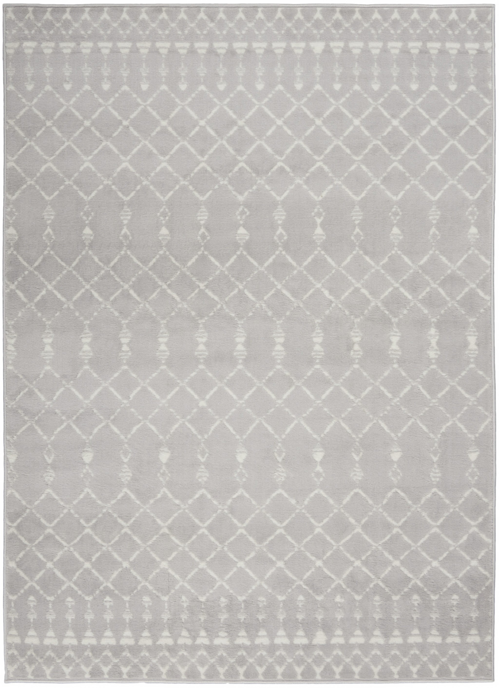 5â€™ x 7â€™ Gray and Ivory Berber Pattern Area Rug - Walmart.com