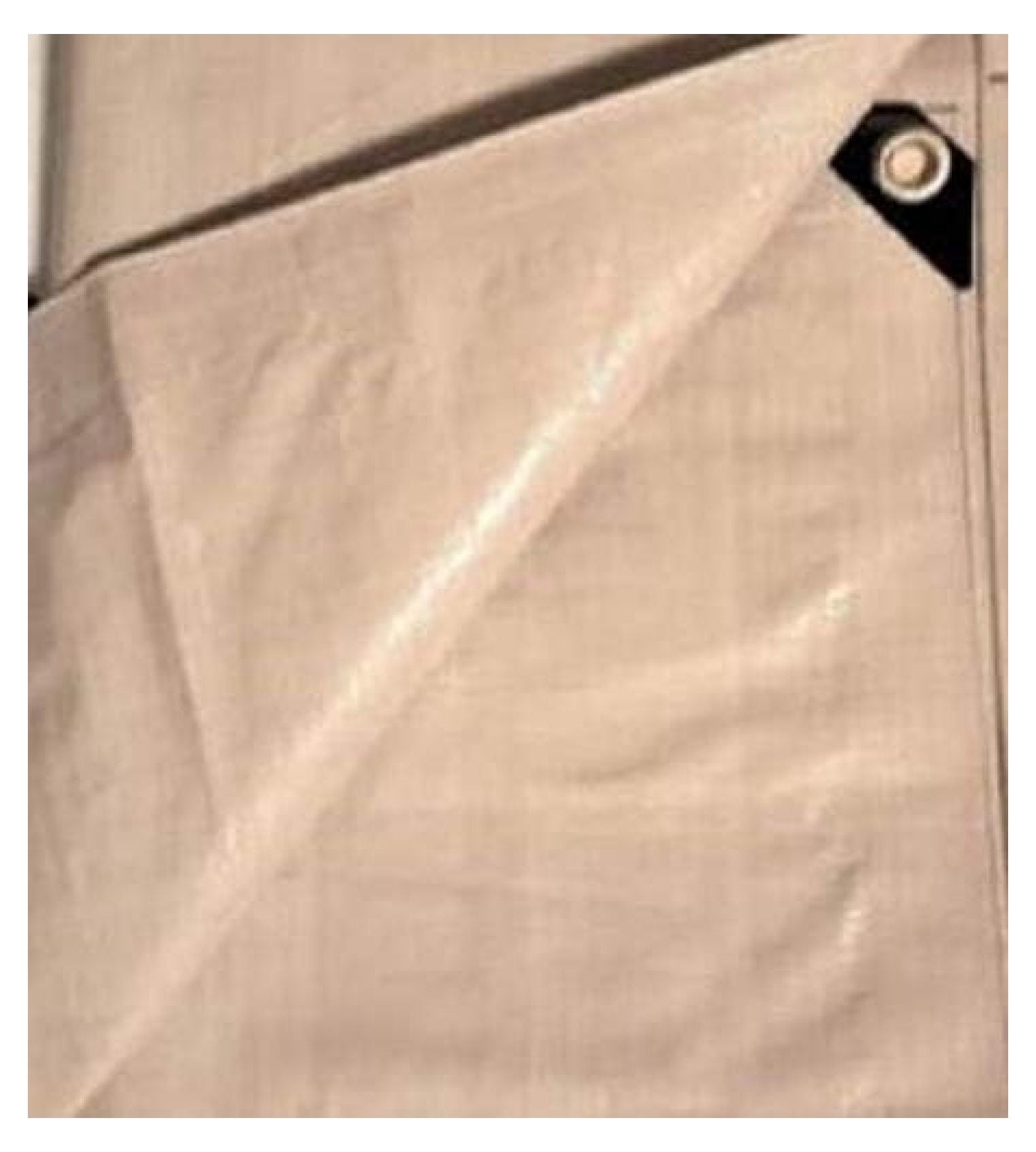 5' x 7' Tan Beige Heavy Duty Waterproof 12 mil Tarp with Grommets ...