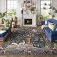 5' x 7' Tree of Life Patterned Carpet - Green - Walmart.com