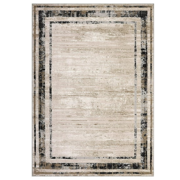 5 x 7 ft Pearl Velvet Brown Rectangular Hallway Bathroom Entryway ...