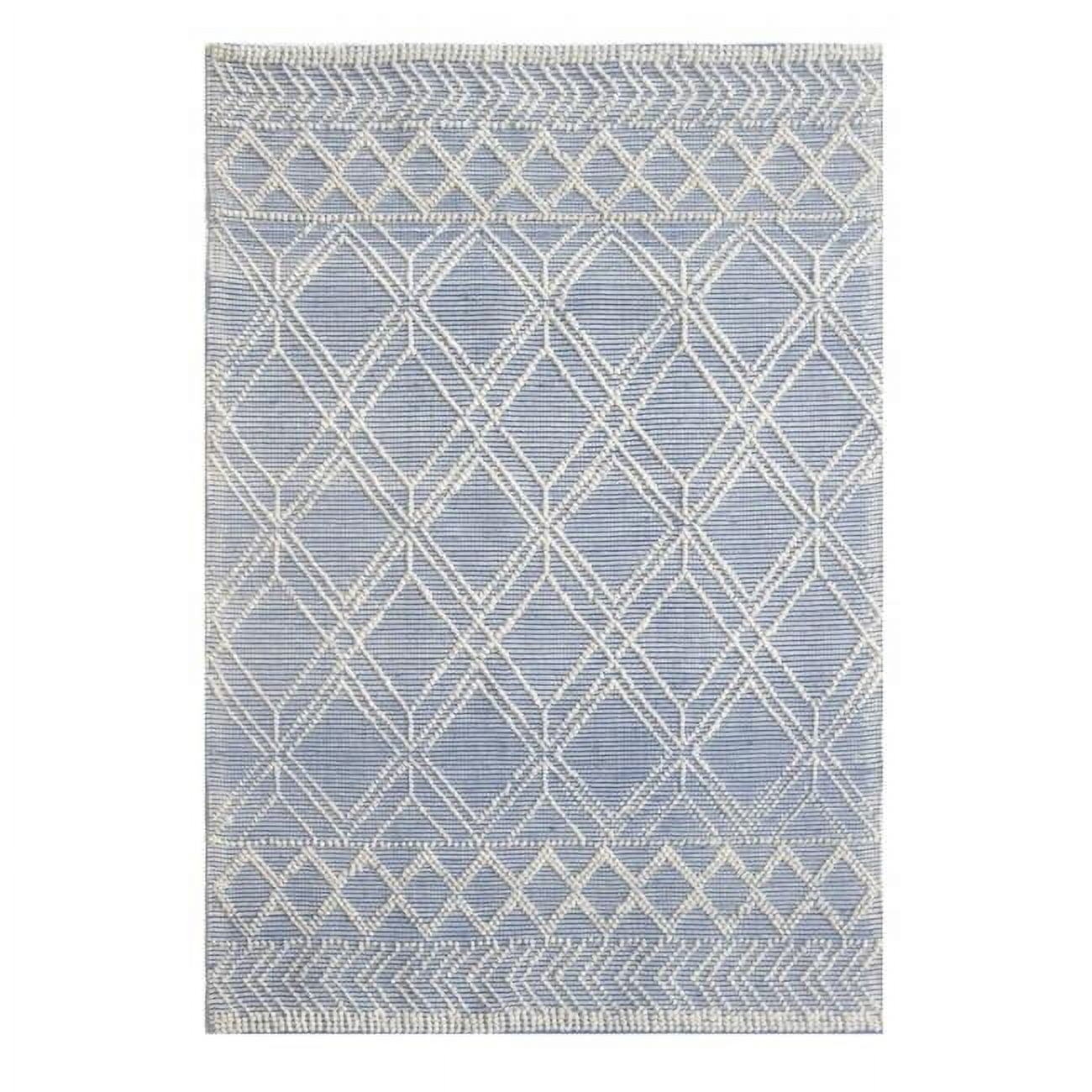5 x 7 ft. Tribal Geometric Pattern Area Rug, Blue & Ivory - Walmart.com