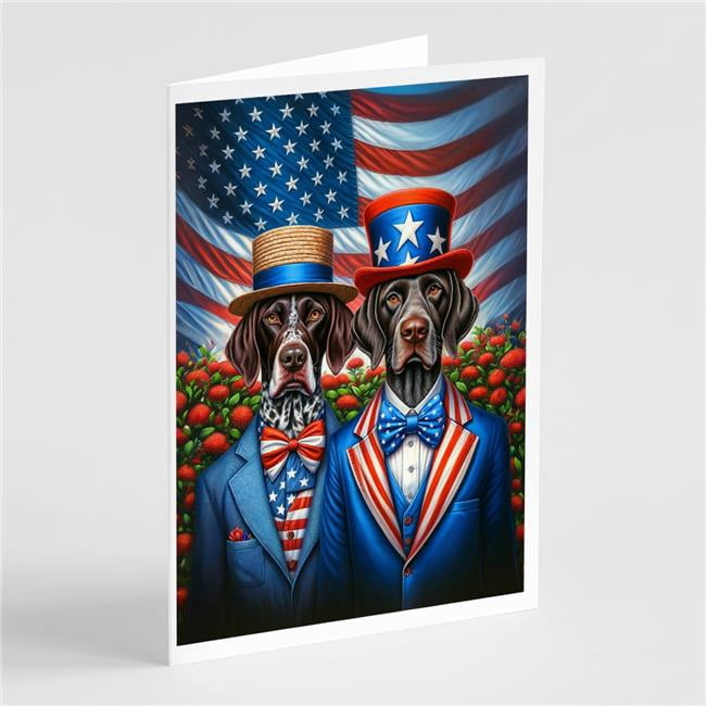 5 x 7 in. All American German Shorthaired Pointer Greeting Cards - Pack ...