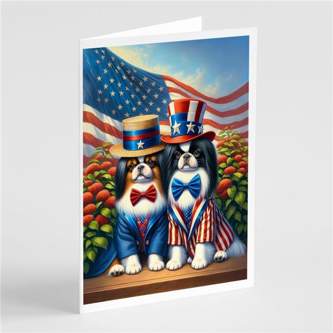 5 x 7 in. All American Japanese Chin Greeting Cards - Pack of 8 ...