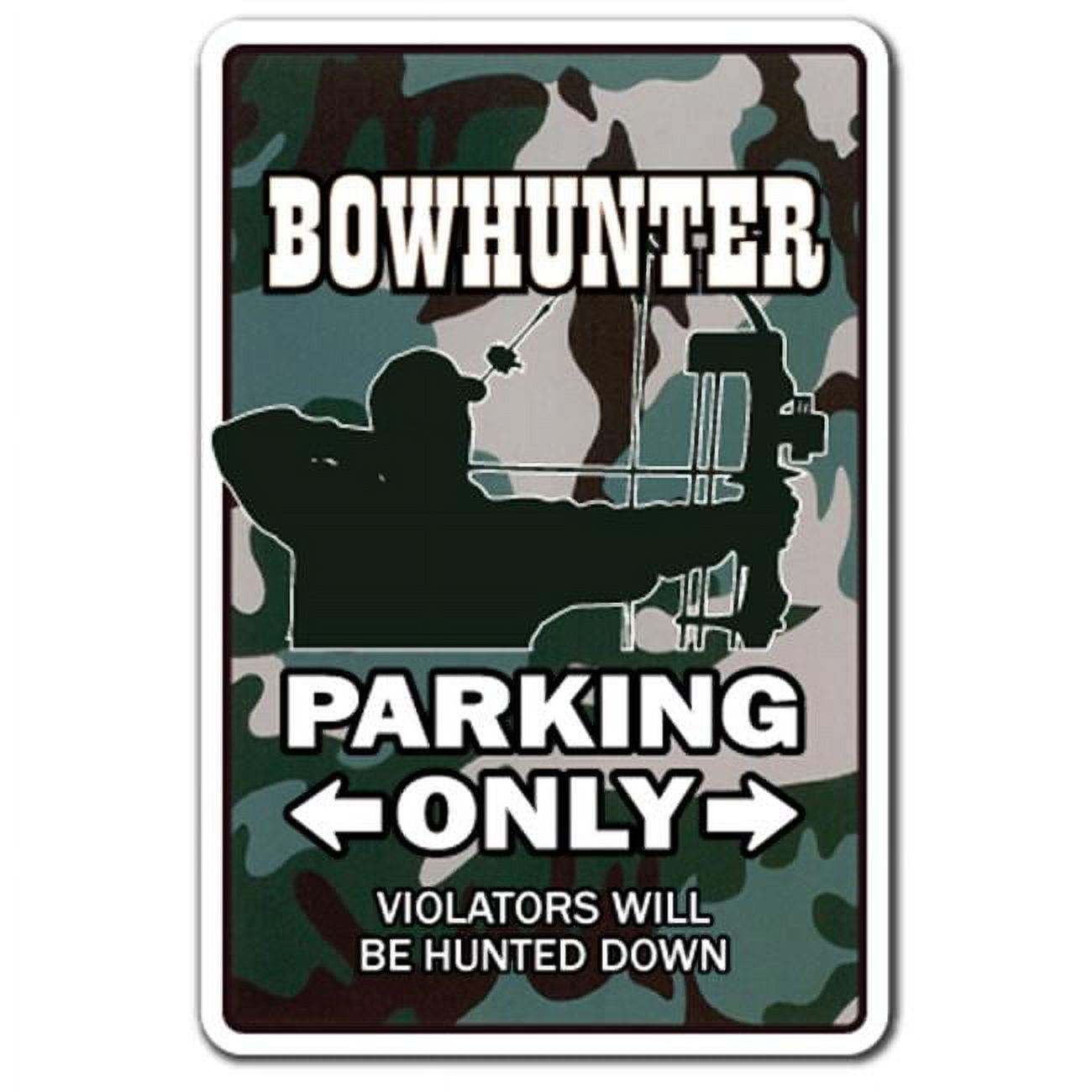 5 x 7 in. Bow Hunter Deer Arrow Hunt Parking Hunting Hobby Target Decal ...