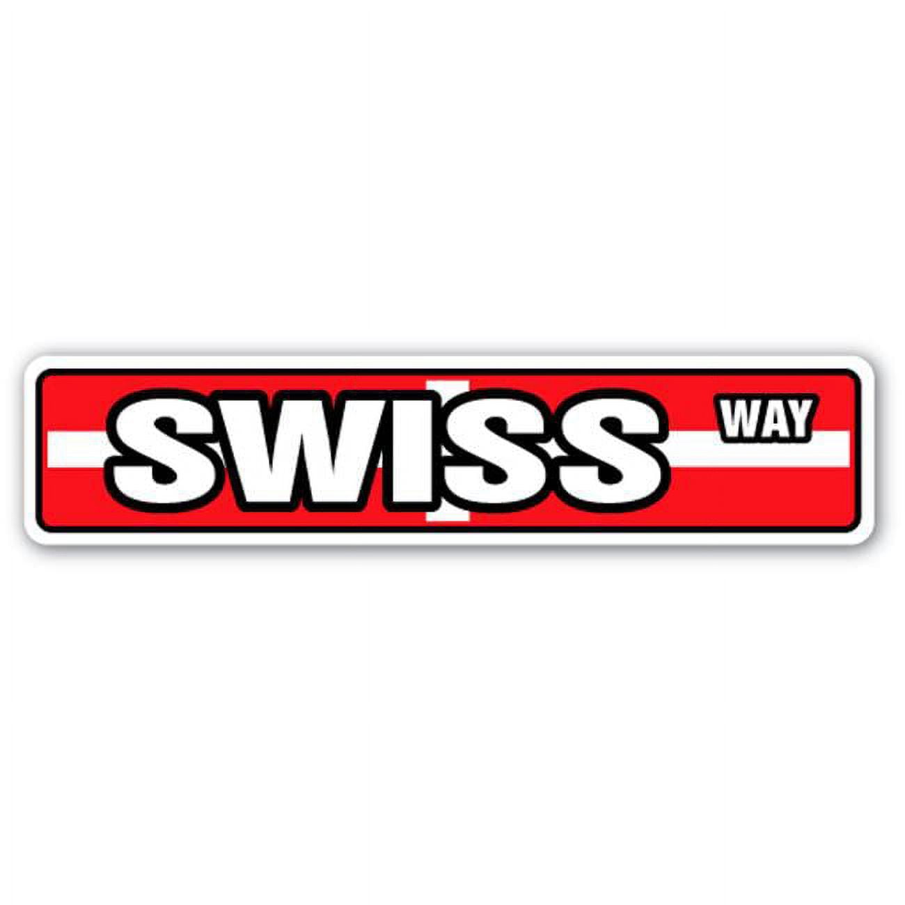 5 x 7 in. Parking for Swiss Only Decal - Switzerland Flag National ...