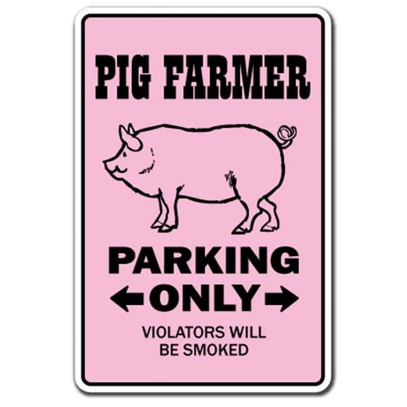 5 x 7 in. Pig Farmer Decal - Pigs Parking Farm Hog Sow Pork Bacon Piggy ...