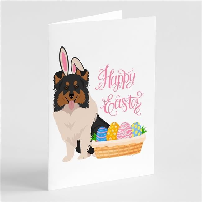5 x 7 in. Tricolor Sheltie Easter Greeting Cards & Envelopes, Pack of 8 ...