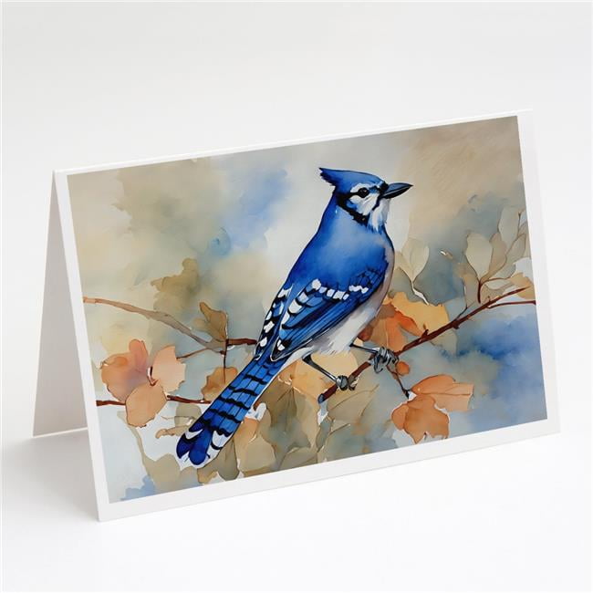 5 x 7 in. Unisex Blue Jay Greeting Cards - Pack of 8 - Walmart.com