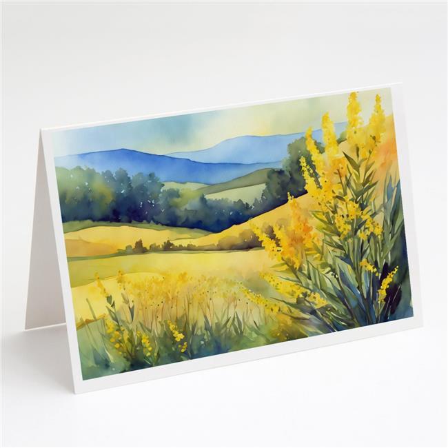 5 x 7 in. Unisex Kentucky Goldenrod in Watercolor Greeting Cards ...