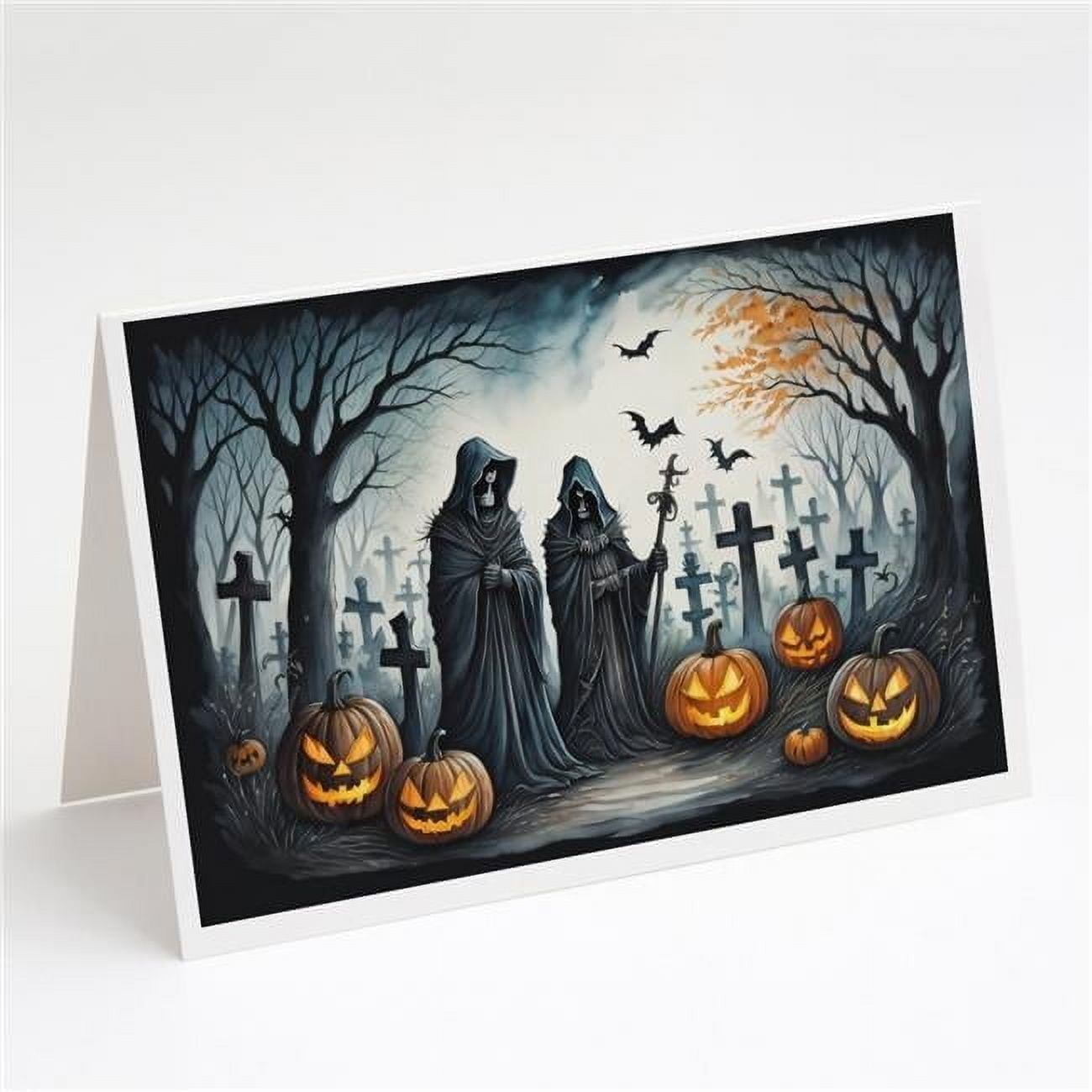 5 x 7 in. Unisex The Grim Reaper Spooky Halloween Greeting Cards ...