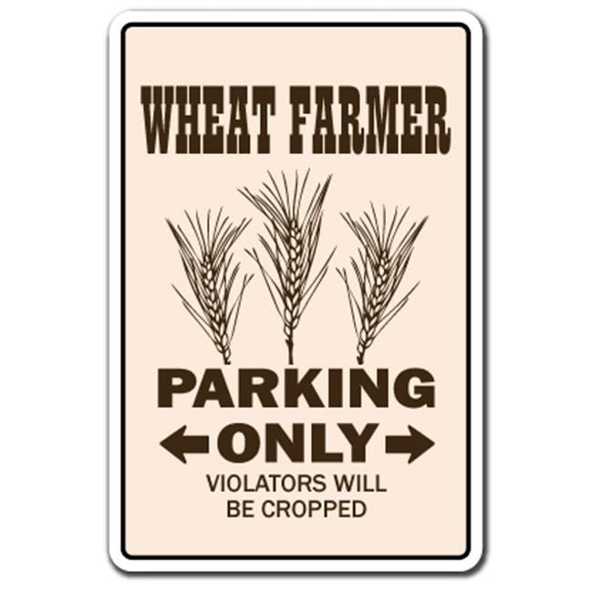 5 x 7 in. Wheat Farmer Decal - Parking Farm Tractor Grain Hay Corn ...