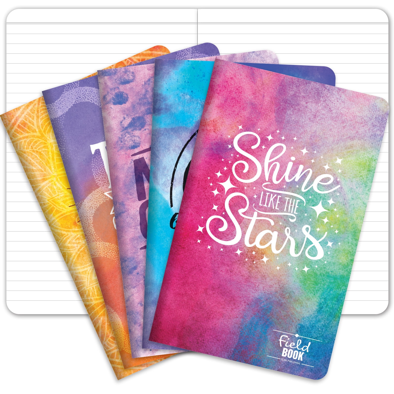 5 x 8 Field Book Set - Line Text / Combo Watercolor Inspiration Covers ...
