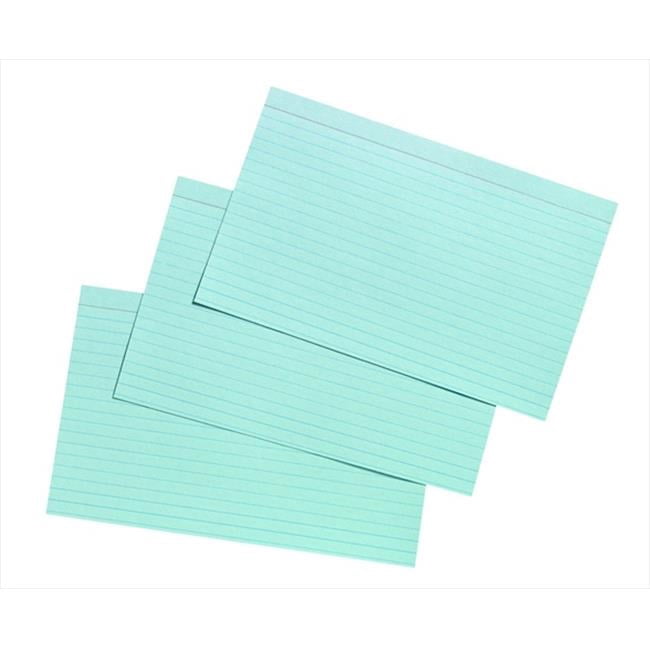 5 x 8 In. Heavyweight Ruled Index Card, Blue, Pack - 100 - Walmart.com