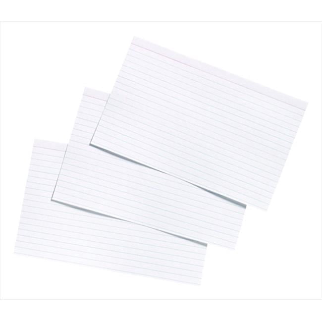 5 x 8 In. Heavyweight Ruled Index Card, White, Pack - 100 - Walmart.com